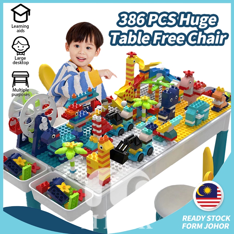 MKBK Multifunctional building block table for kids Learning Playing Study Drawing LARGE Size ...
