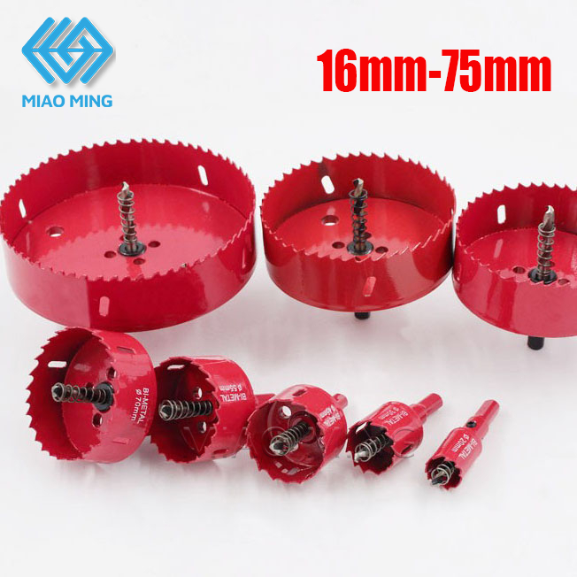 16mm - 75mm Saw hole cutter metal drill bit hexagon machine metal ...