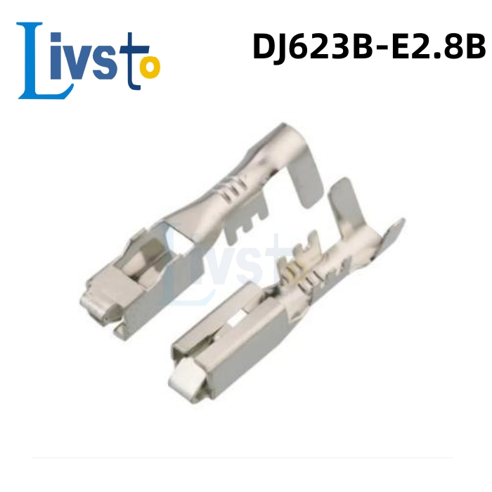 50 /100 pcs 2.8mm DJ623B-E2.8B Terminal auto connector brass pin ...