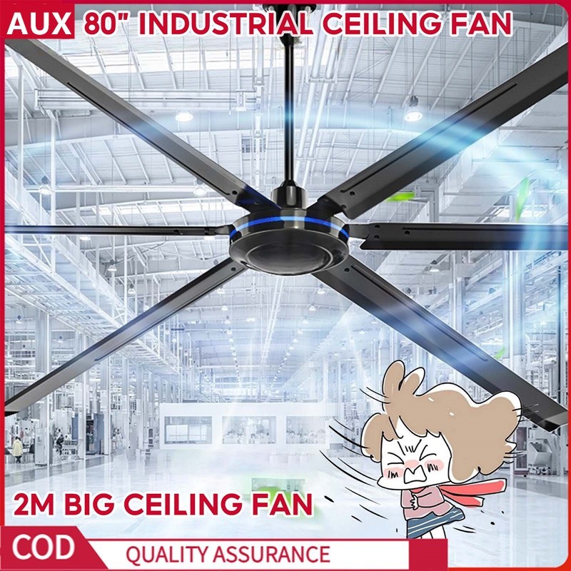 AUX(奥克斯） 80"Heavy Duty Industrial Powerful Electric Ceiling Fan Work ...