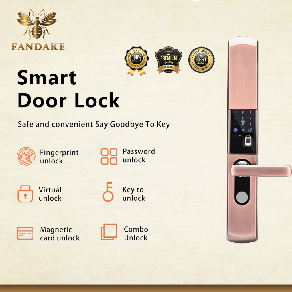 【Ready Stock】Smart door lock set Digital intelligent Kunci pintu ...