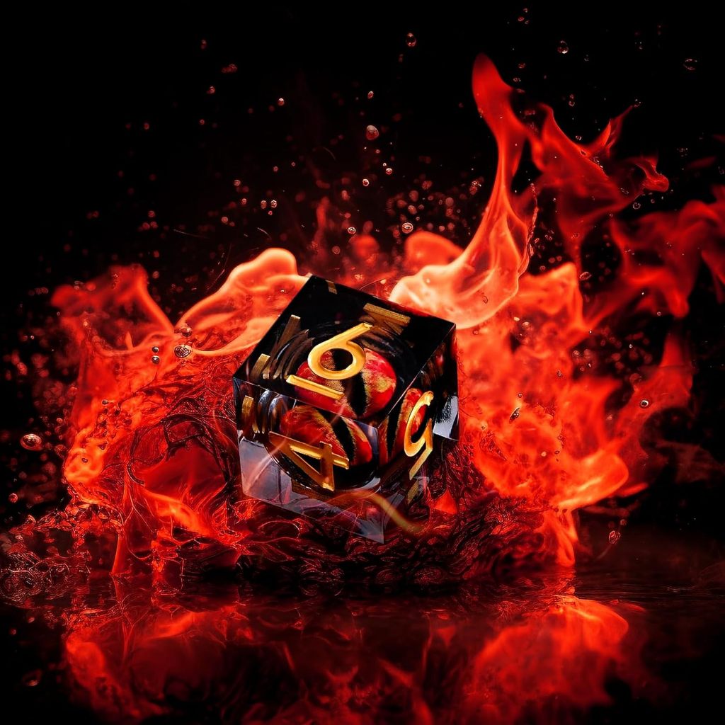 DND Resin Dragon's Eye Dice Set for RPG and Roleplaying - 7 Polyhedral ...