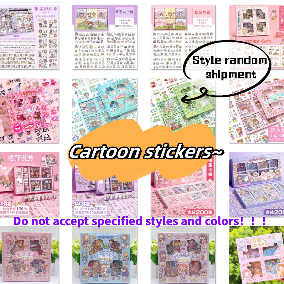 [Style Randomly Sent] 100 Sheets Cute Cartoon INS Water Proof Sticker ...