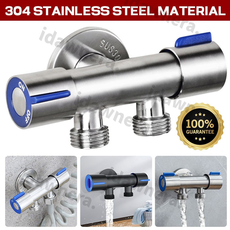 Black/Silver Water Tap SUS 304 Stainless Steel Kitchen & Bathroom ...