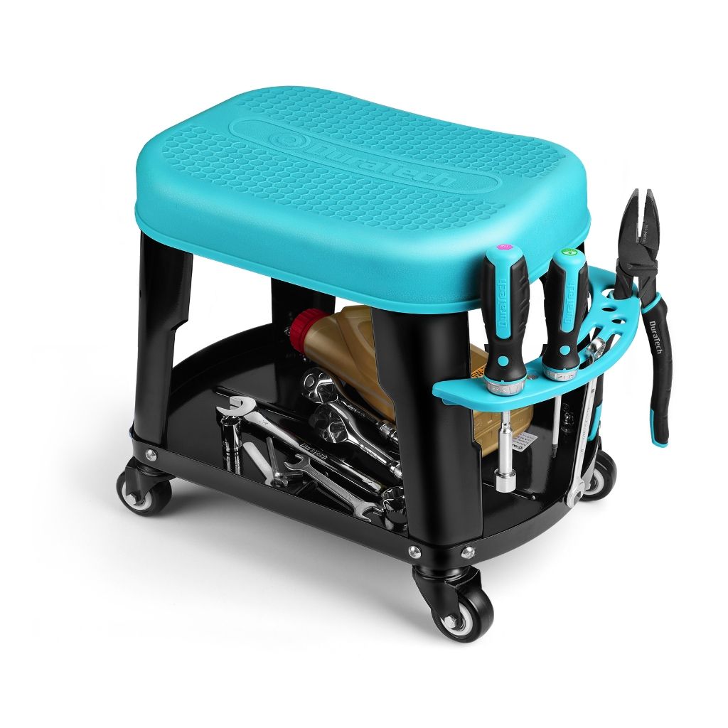 DURATECH Rolling Mechanic Stool Shop Stools with 2 Inch Swivel Wheels ...