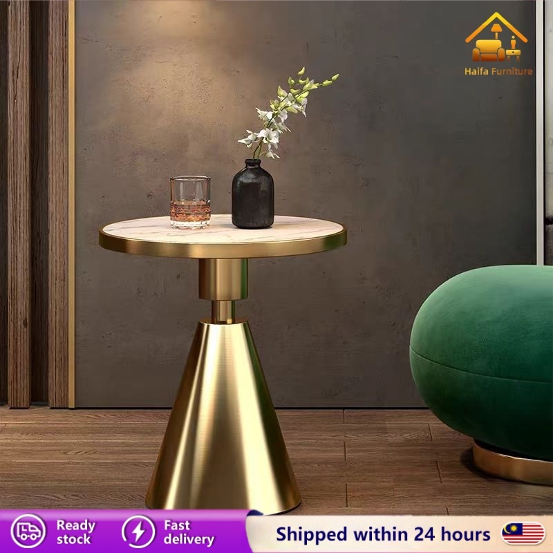 Italian style fashion light luxury center table round coffee table side ...