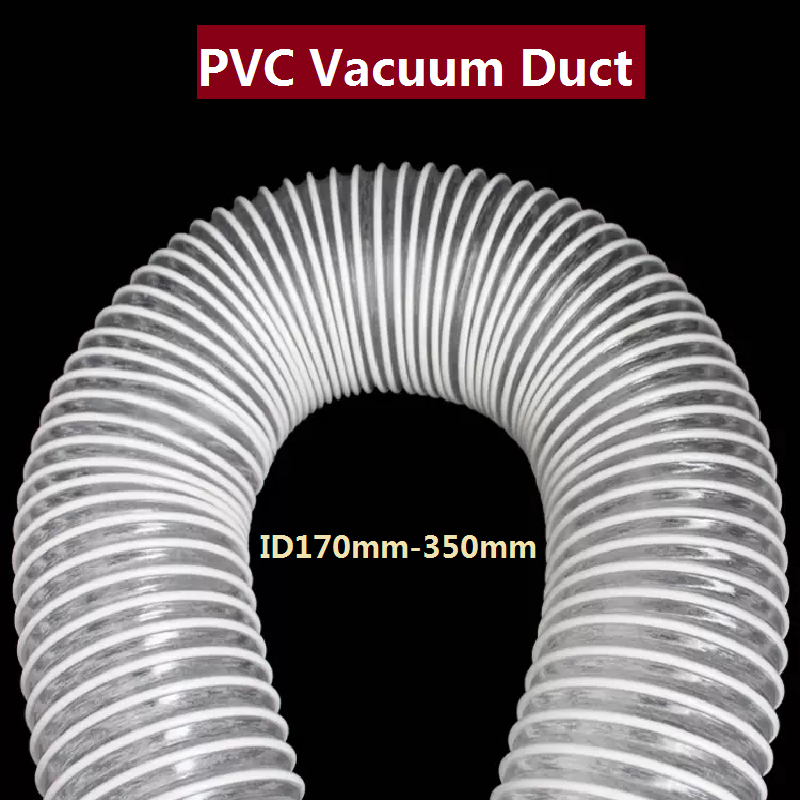 ID170-350mm PVC Transparent Corrugated Tube Industrial Vacuum Duct ...