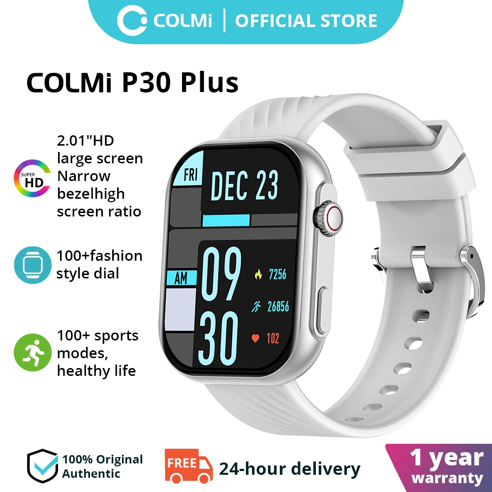 COLMI P30 Plus Smart Watch Bluetooth Calling 2.01 IPS HD Screen IP68 ...