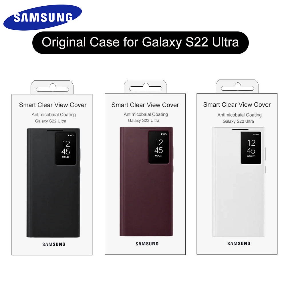 Samsung Galaxy S22 Ultra Original Smart View Mirror Flip Case Cover For ...