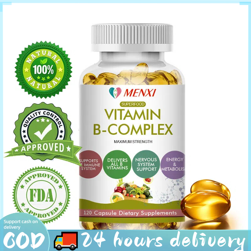 Vitamin B Complex Capsule Superfood B1 B2 B3 B5 B6 B7 B9 B12 Folic Acid ...