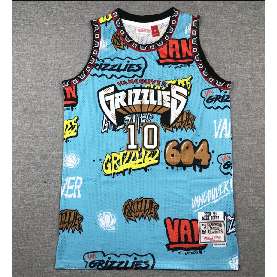 new NBA men’s Memphis Grizzlies #10 Mike Bibby retro embroidery basketball jerseys jersey ...