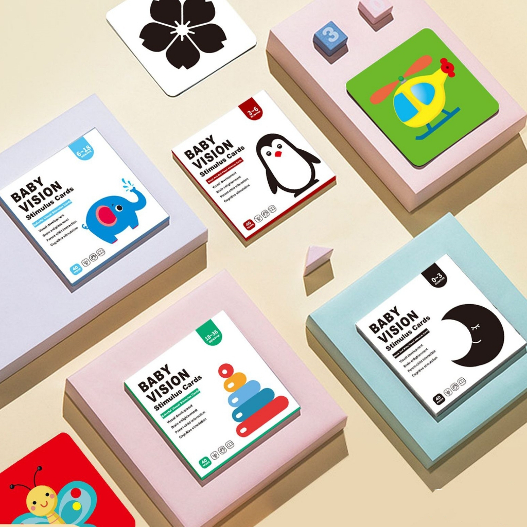 High Contrast Baby Flashcards, Newborn Brain Development Toys, Visual ...