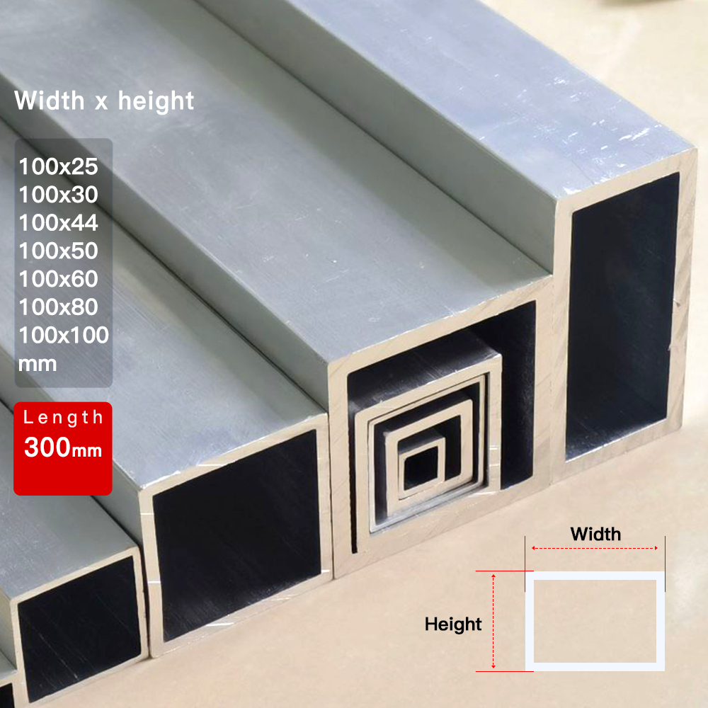 Aluminium alloy square tube width 100mm length 300 500mm Square profile ...