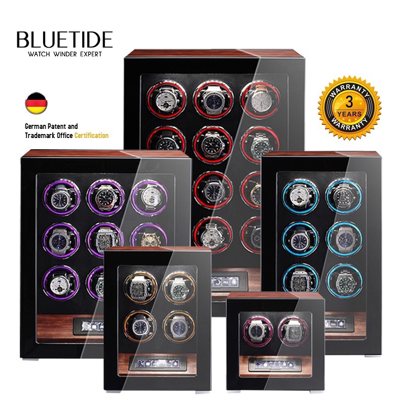 BLUETIDE High-End Brand 2024 New Fingerprint Version Automatic Winding Machine 2/4/6/9/12 Slot ...
