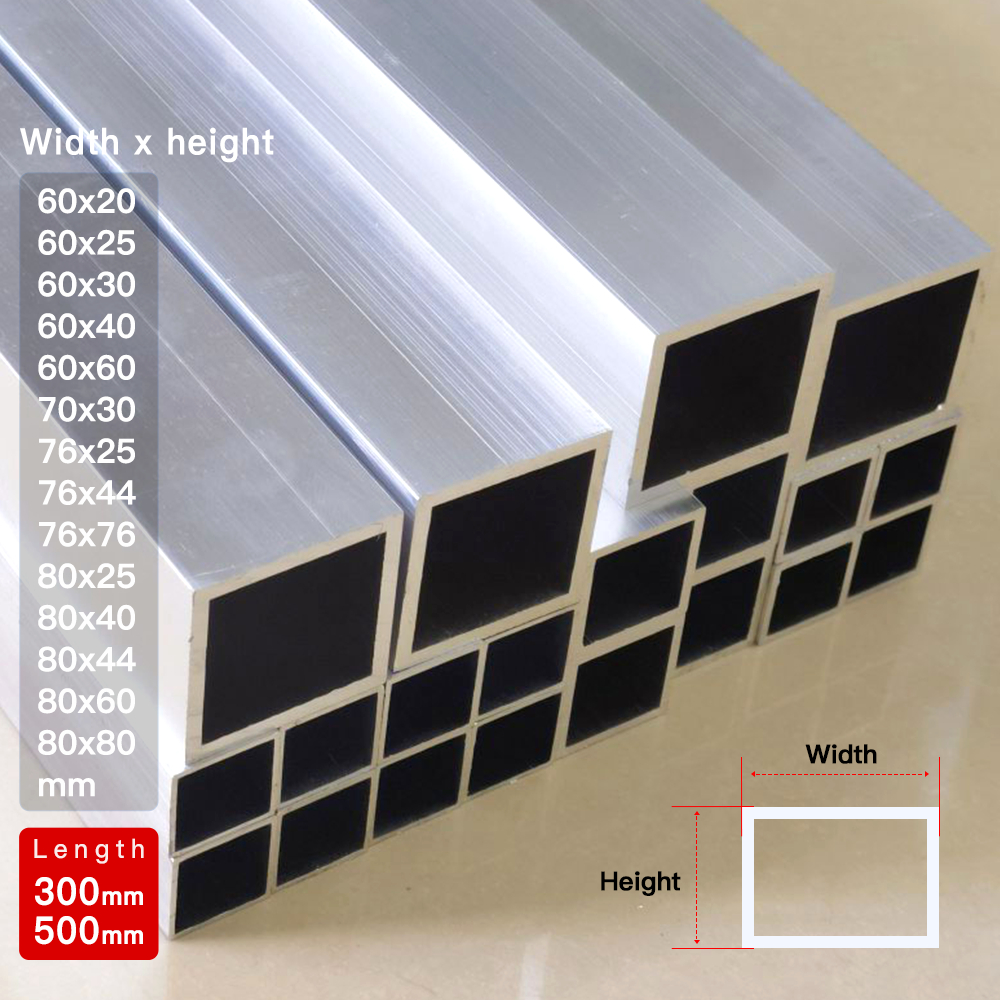 Aluminium alloy square tube width 60-80mm length 300 500mm Square ...