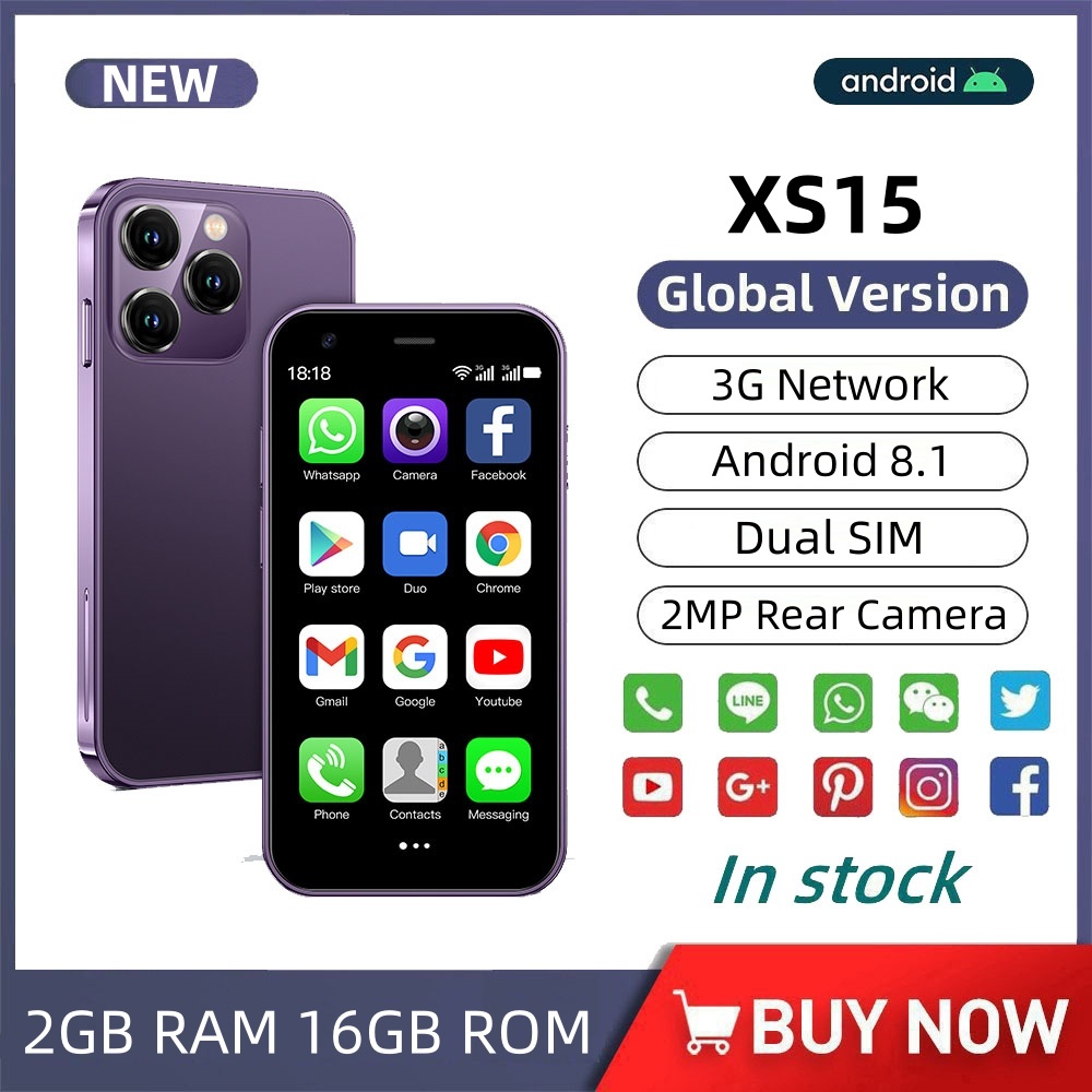 2024 New SOYES XS15 3G Mini Smartphone Quad Core 3.0Inches HD Screen 2GB RAM 16GB ROM Dual SIM ...