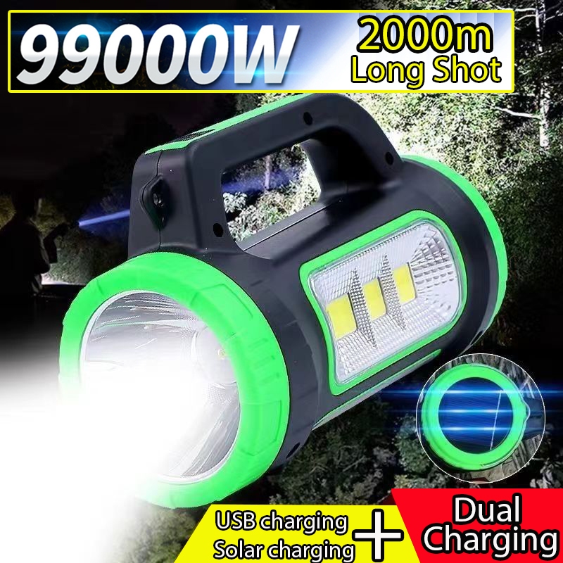 Lampu Suluh LED Flashlight 2000M Long Shot lampu suluh terang jarak ...