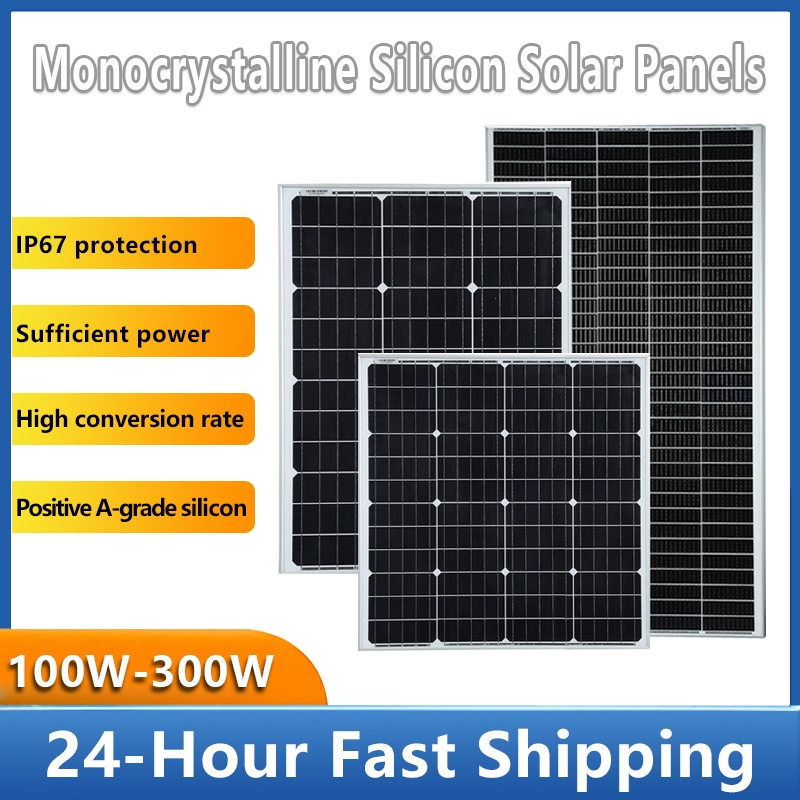 Grade A Solar PV Moduel 100/300W Solar Panel Full Power Monocrystalline ...