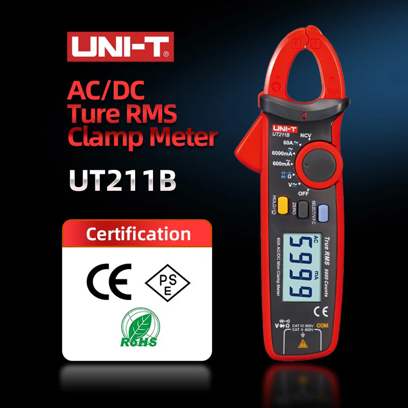 UNI-T UT211B Digital Clamp Multimeter AC DC 60A Current NCV Test Best ...