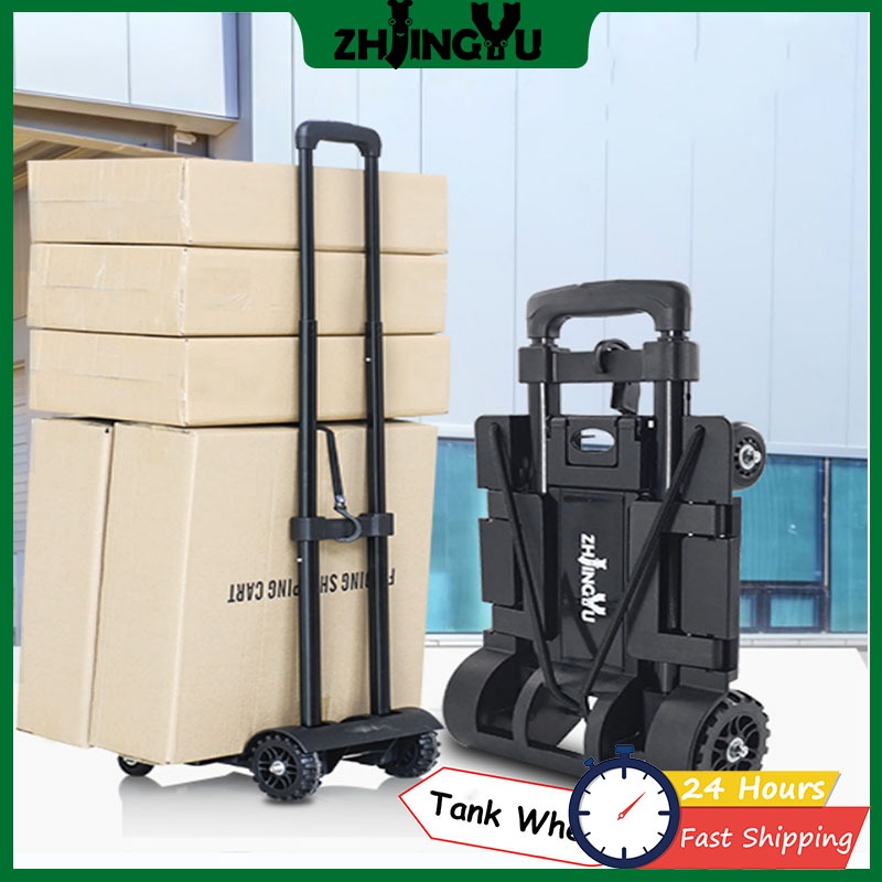[ZHJINGYU] Foldable Trolley Cart | Lightweight Trolley Truck | Compact ...