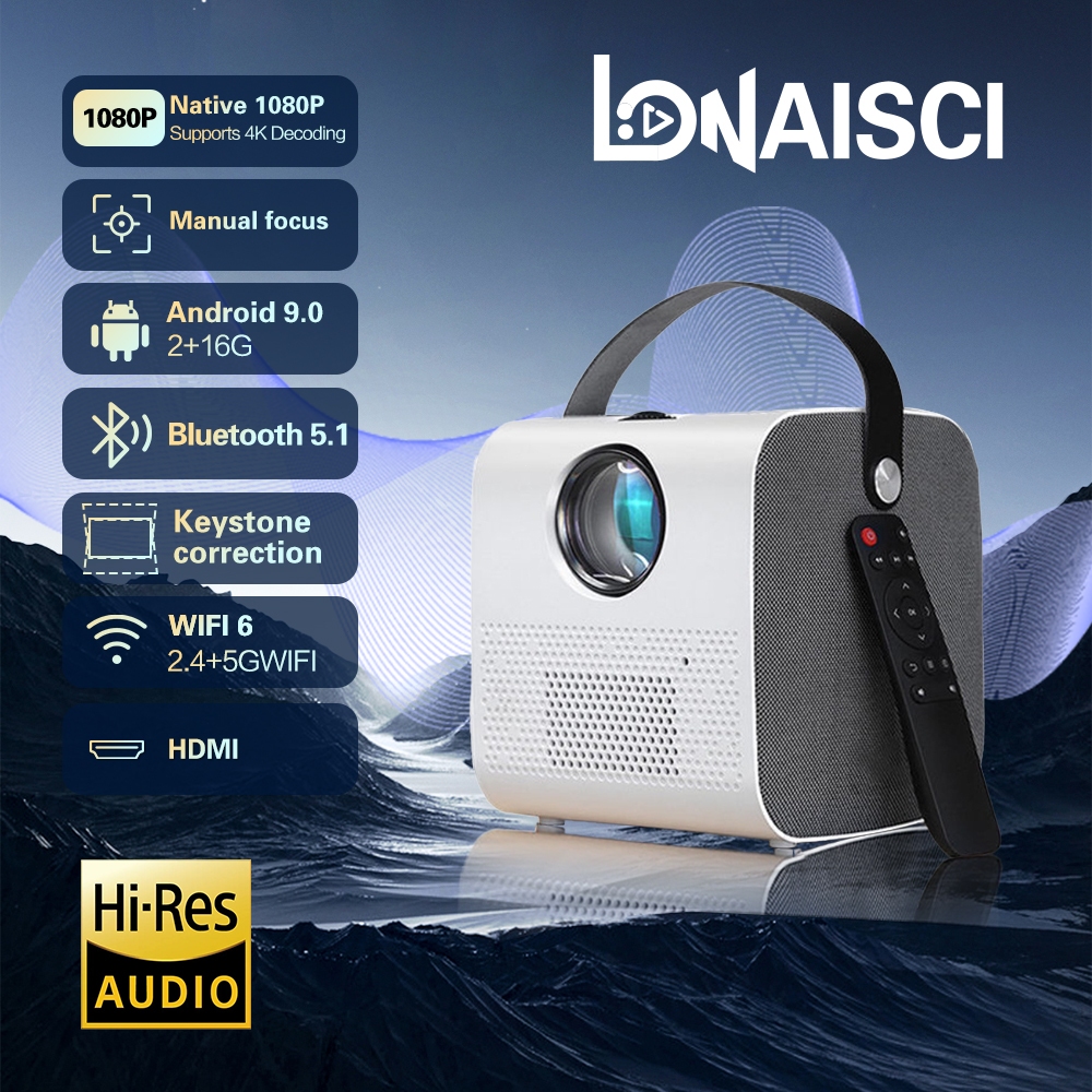 Mini Projector For Phone HDMI Full HD1080P lonaisci Android Smart ...