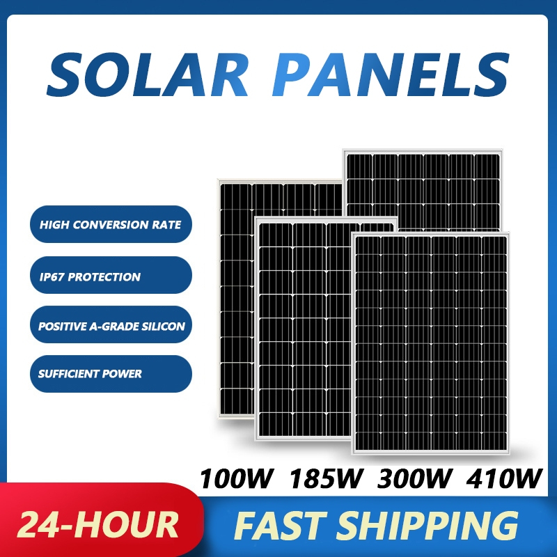 100/300/185/410W Solar PV Moduel 18V High-Power Rigid Solar Panel Full ...