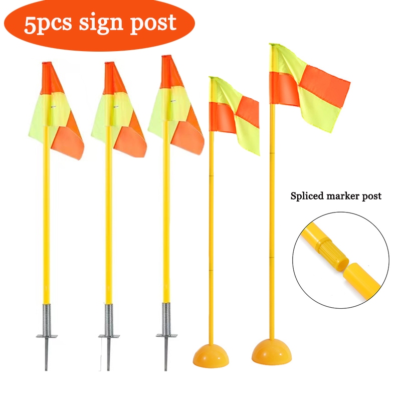 5pcs Water Injection Base Football Door Pole Flag Logo Bar Training ...