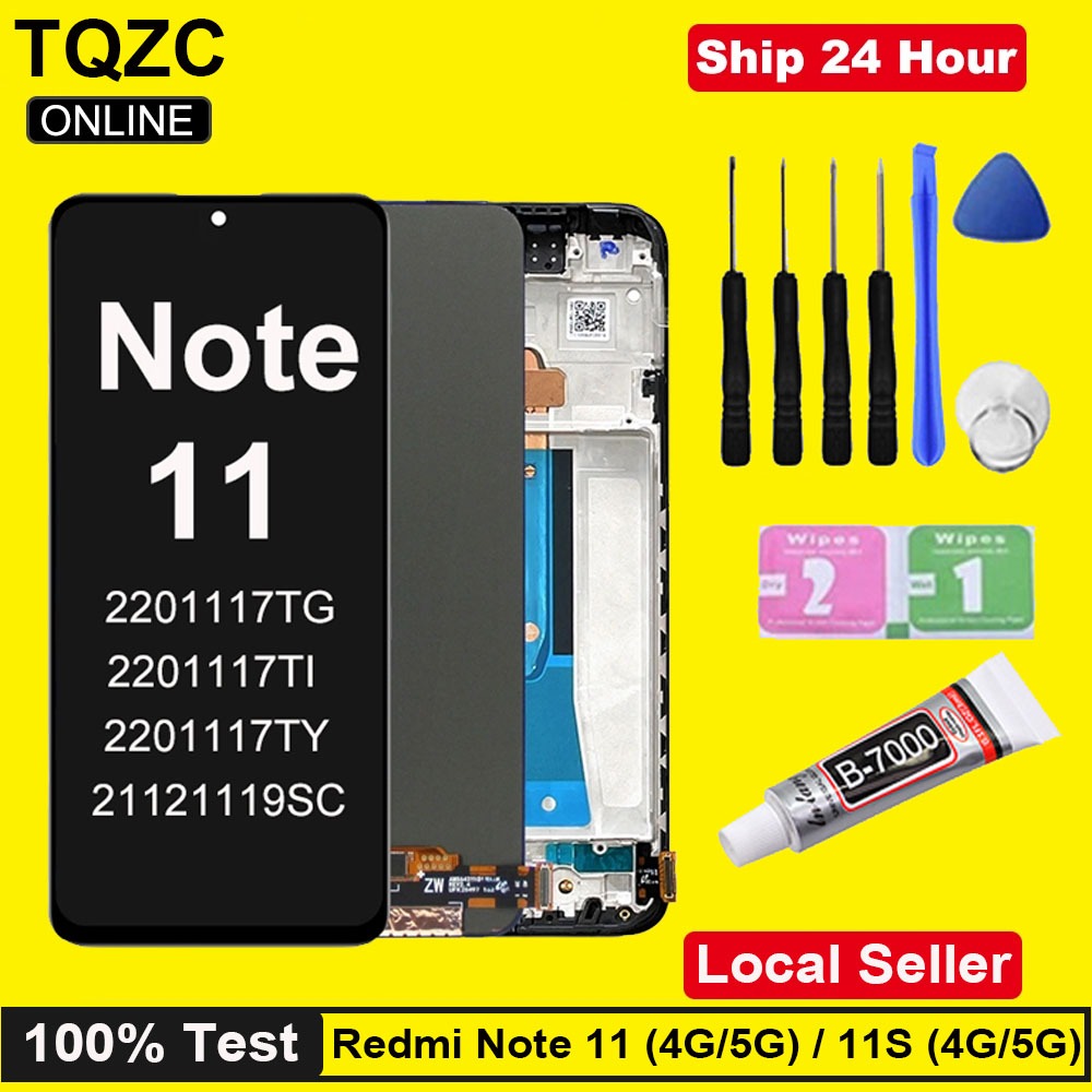 TQZC Original LCD For Xiaomi Redmi Note 11 (4G/5G) / 11S (4G/5G) LCD Display Touch Screen ...