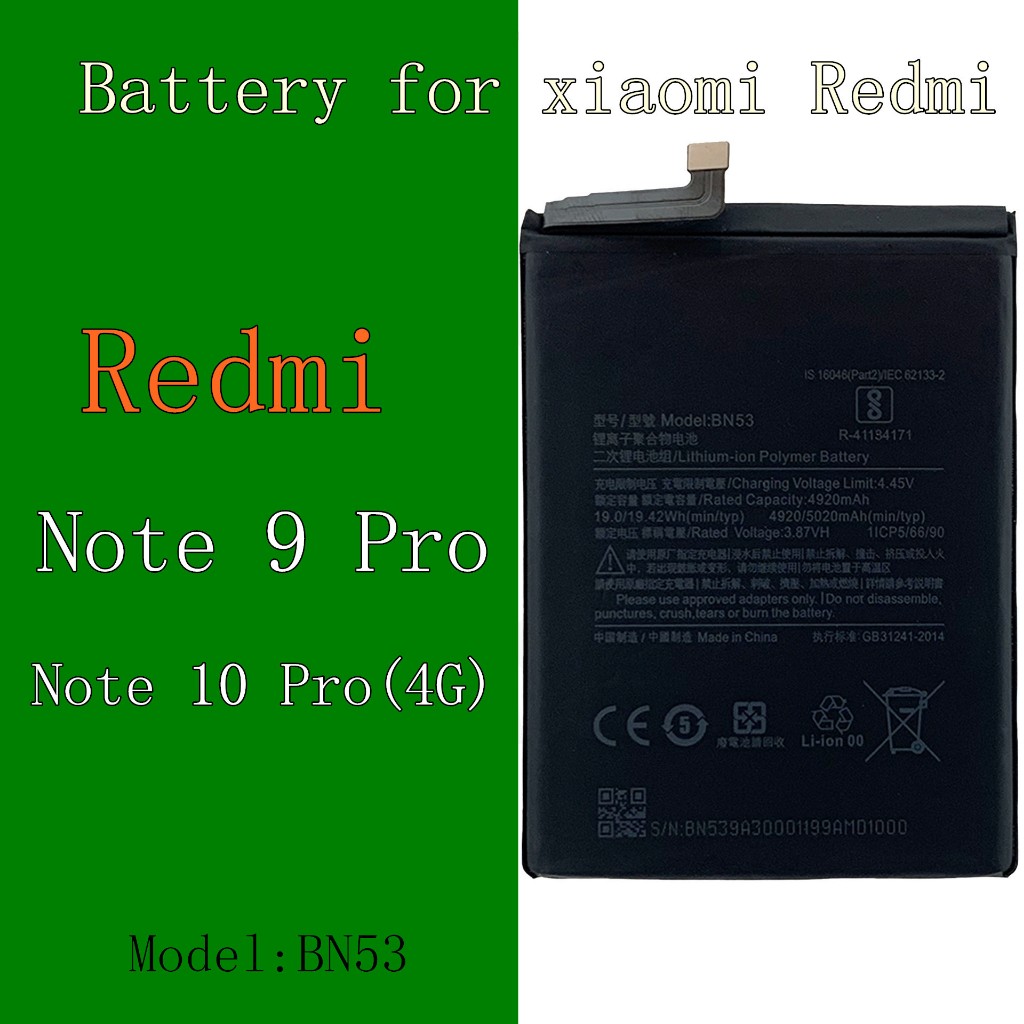 Battery Bateri Compatible For Redmi Note 9 Pro xiaomi Redmi Note 10 Pro ...