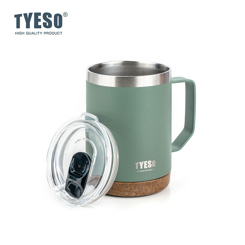 Tyeso Coffee Mug with Cover Milktea Cup Insulated Tumbler Cold and HotWater bottle 710ml 530ml ...