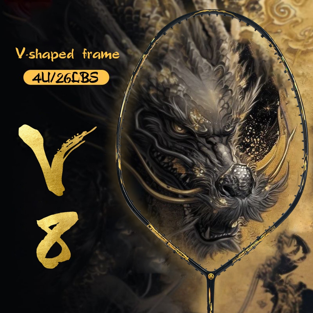 ALP V8 4U New V-shaped Badminton Racket Enlarge The Racket Surface To Expand Effective Defense ...