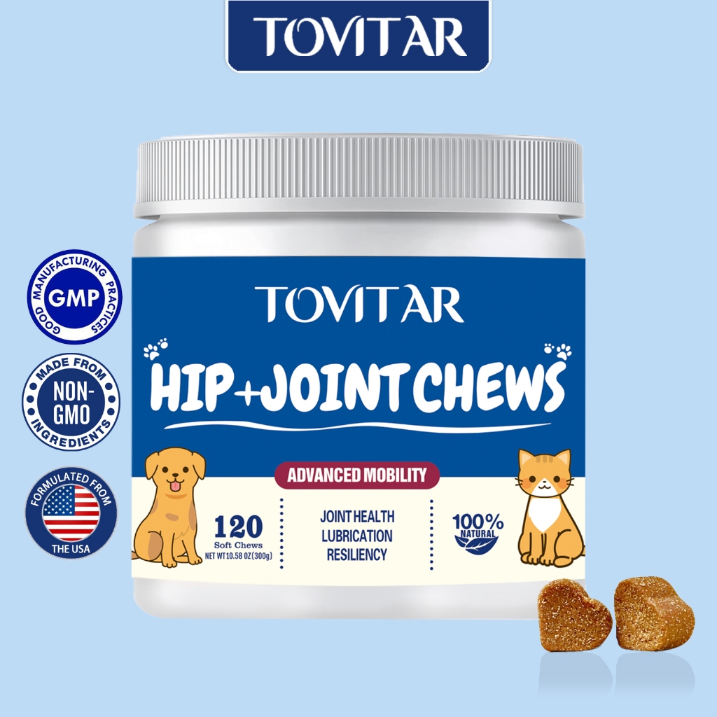 Tovitar® hip and joint support for dogs and cats with soft chewing ...