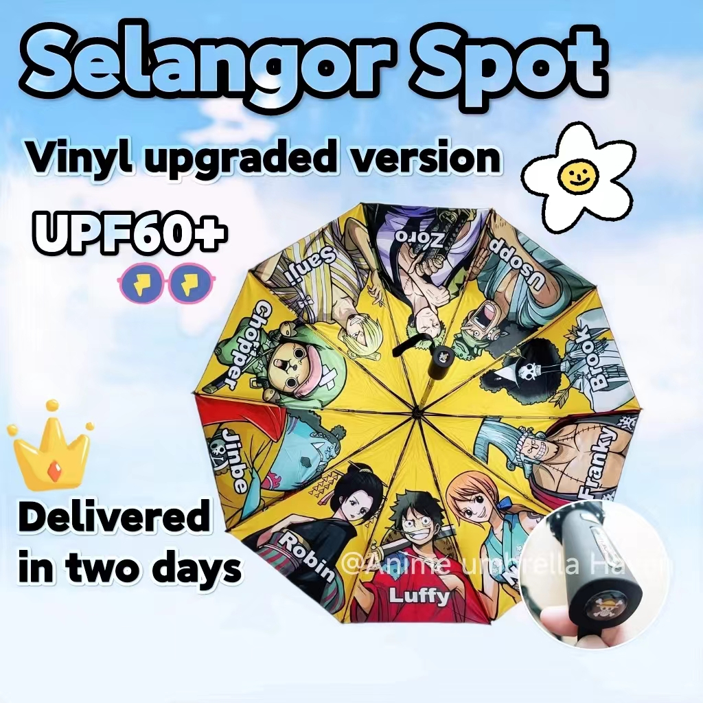 《Ready Stock Malaysia》 One Piece Automatic Umbrella Sea Fan Folding ...