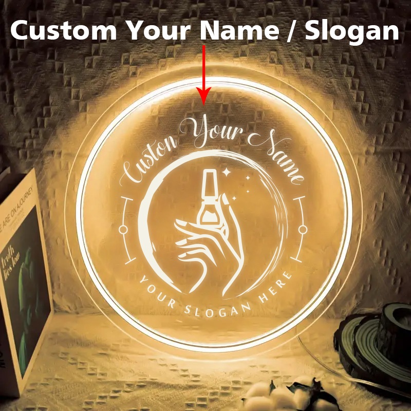 Custom Manicure Shop Name Neon Sign Nail Salon Art LED Neon Sign For ...