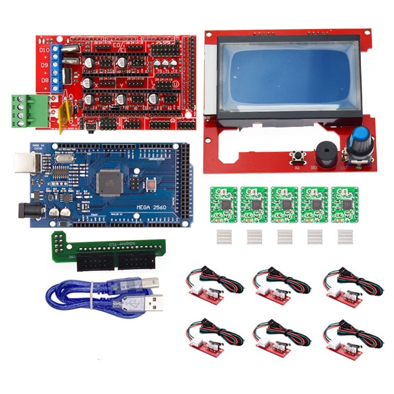 For Arduino 3d Printer Kit Mega 2560 R3 + Ramps 1.4 Controller + Lcd ...
