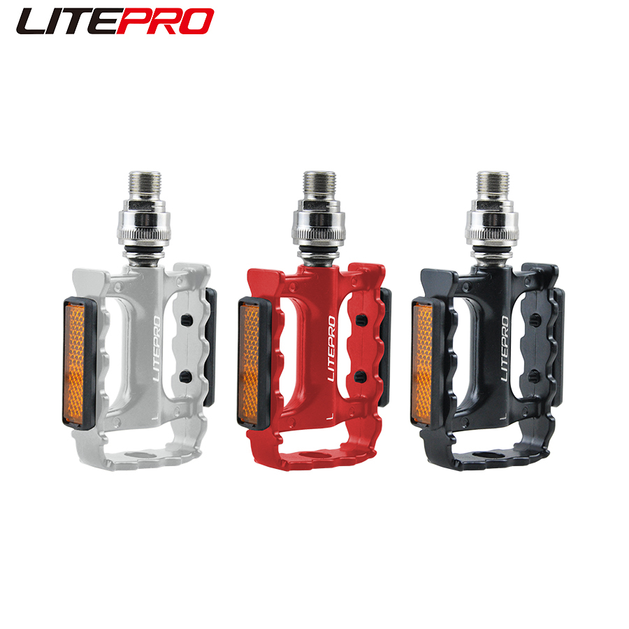 Litepro Folding Bike Titanium Axle Pedal 3 Sealed Bearing Steel Axis QR ...