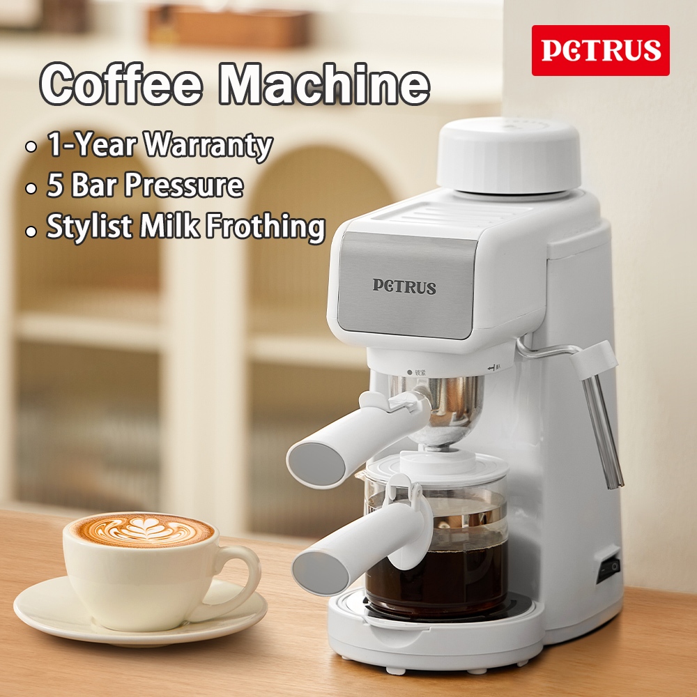 Coffee Machine, 5bar Espresso cappuccino Machine, 800W with Milk ...
