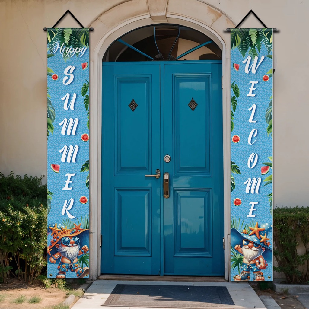 Welcome Summer to the Front porch Hanging Sign Set Decorations Porch ...
