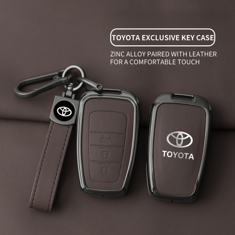 [Alloy leather]Car key Case Cover for Toyota CHR Prado Camry Altis ...