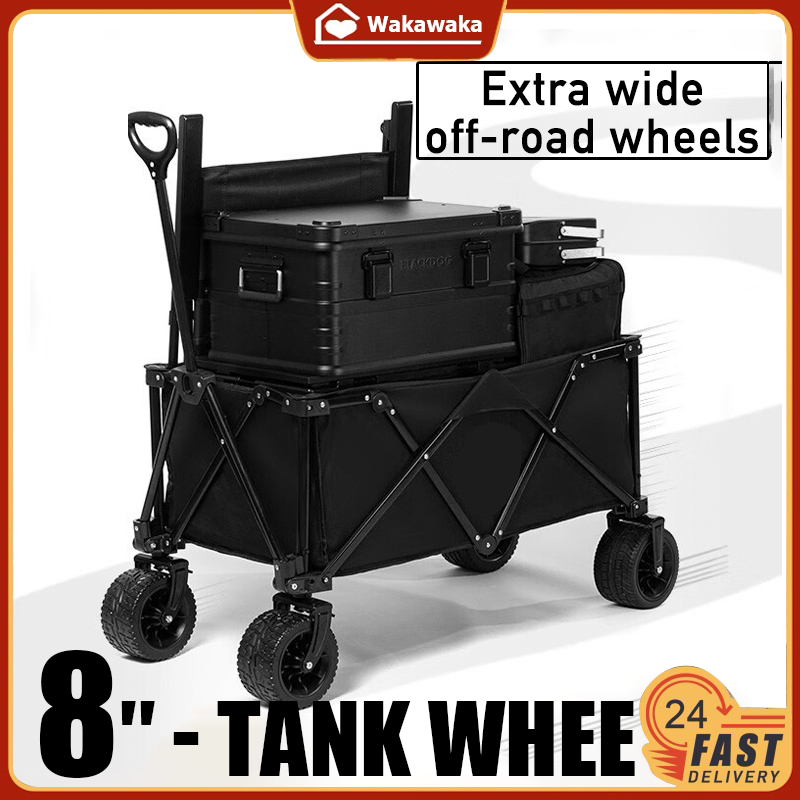 120L Outdoor Camping Portable Folding Cart for Hiking Picnic Trolley ...