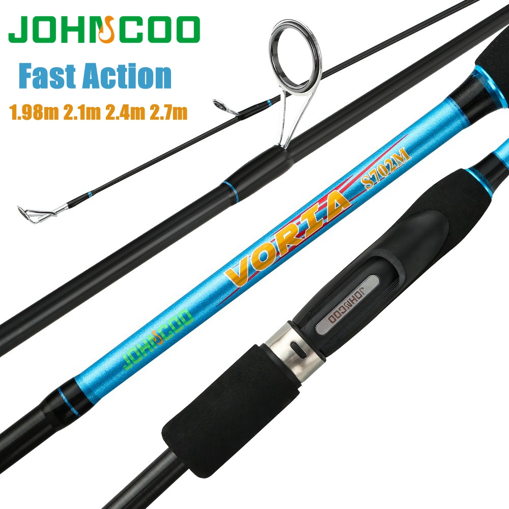 JOHNCOO Fast Action Surf Saltwater Fishing Rod 1.98m 2.1m 2.4m 2.7m Carbon Fishing Spinning Rod ...