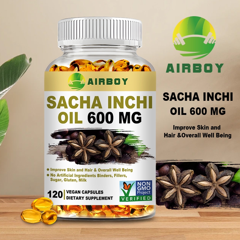 SACHA INCHI OIL - 600 mg Extract Per Serving - Improves Skin Elasticity ...