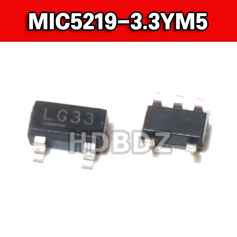 5-20pcs MIC5219-3.3 YM5 SOT23-5 MIC5219 LG33 LOD Voltage Regulator Chip ...