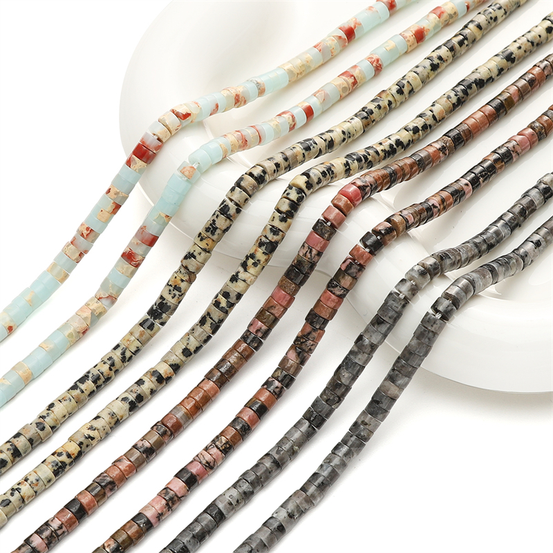 [4mm] Natural Stone Spacer Beads DIY Round Spacer Beads Natural Stone ...