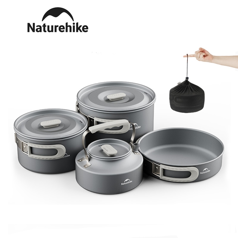 Naturehike Camping Cookware Kit Outdoor Ultralight Aluminum Cooking Set ...