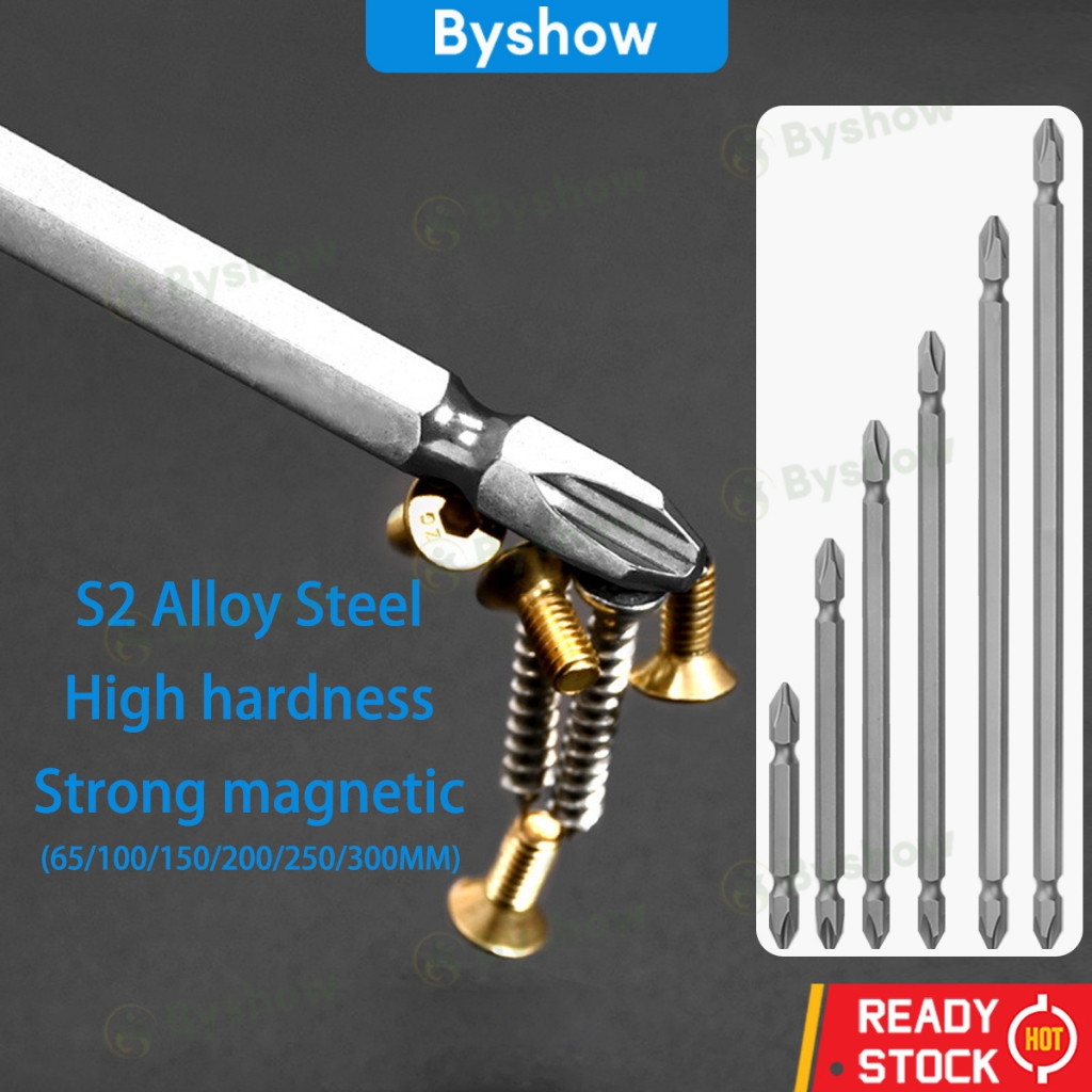 【Byshow】Malaysia In Stock 1pcs PH2 S2 Steel Magnetic Screwdriver Bit ...