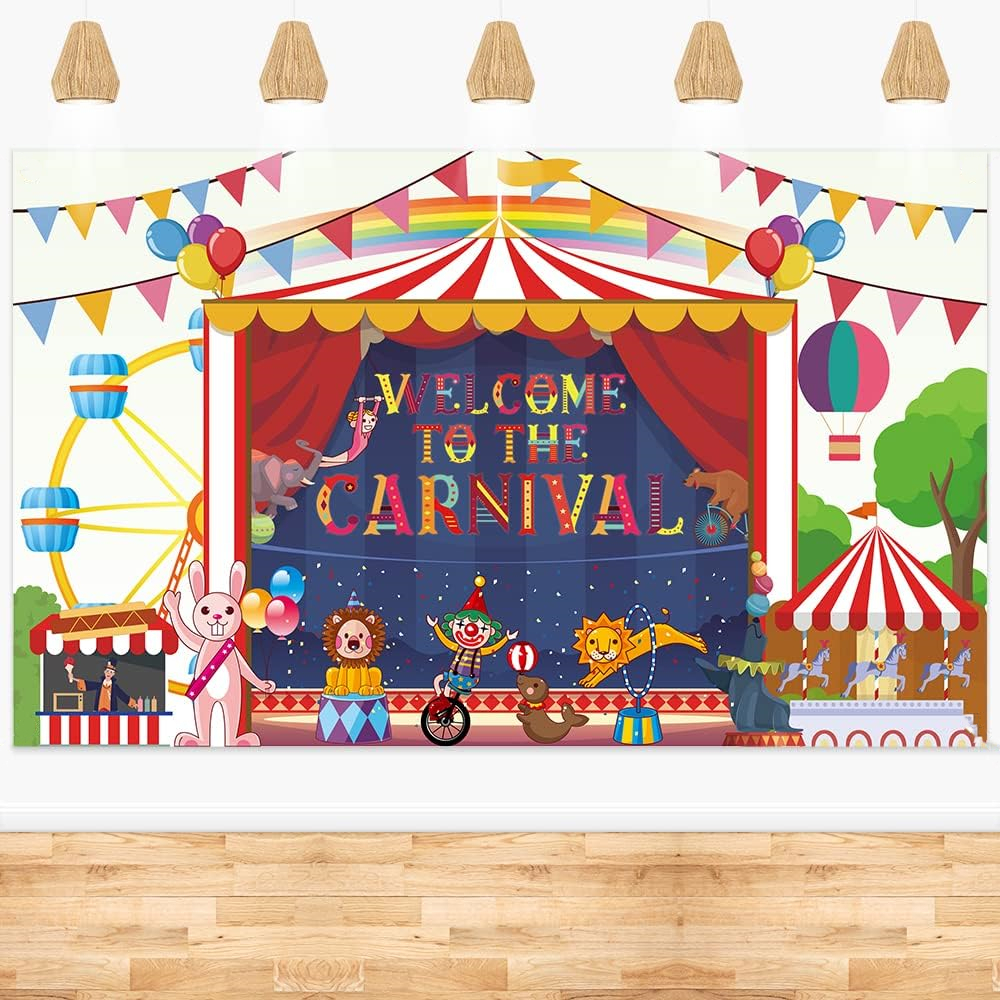 Circus Carnival Photography Backdrop Welcome to The Carnival Backdrops ...
