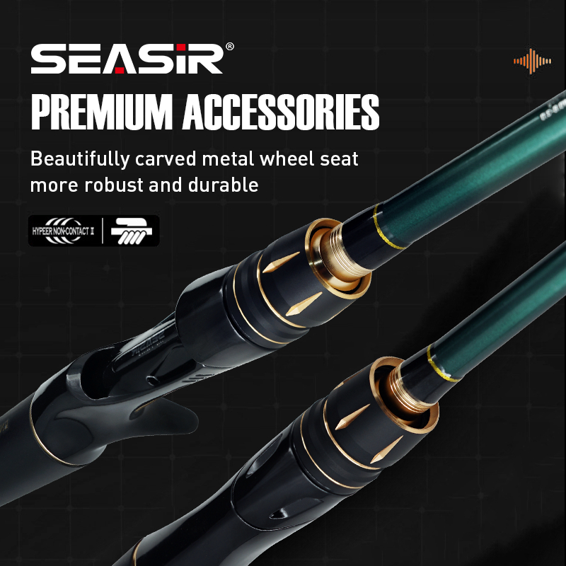 SEASIR Dark Dragon M/ML Two Rod Tips Spinning Baitcasting Fishing Rod ...