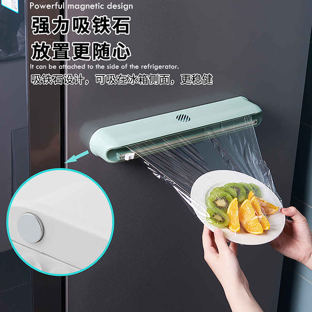 Plastic Wrap Cutter Suction Cup Wall Hanging Plastic Wrap Cutter ...