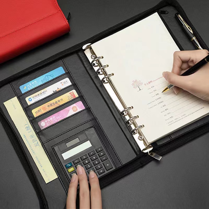 Professional Leather Business Notebook A5 Loose-leaf Writing Notepad ...